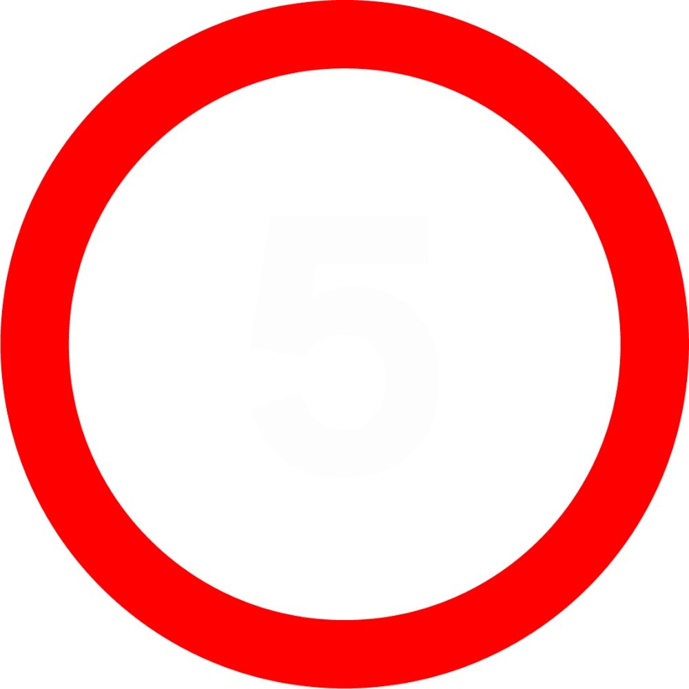 750mm MPH Signs -Black Plastic Sign – TSE Supply