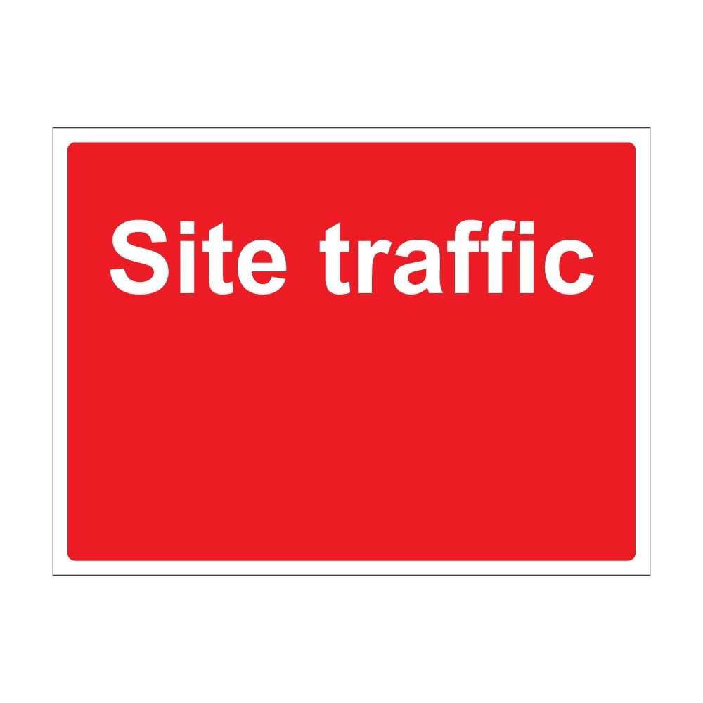 Site Traffic Sign - 600mm x 450mm - 1mm Rigid Plastic – TSE Supply