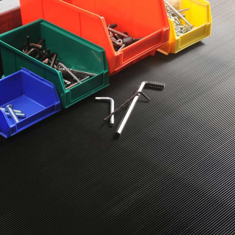 Anti-Slip Fine Fluted Rubber Matting - 3mm x 900mm x 1m – TSE Supply
